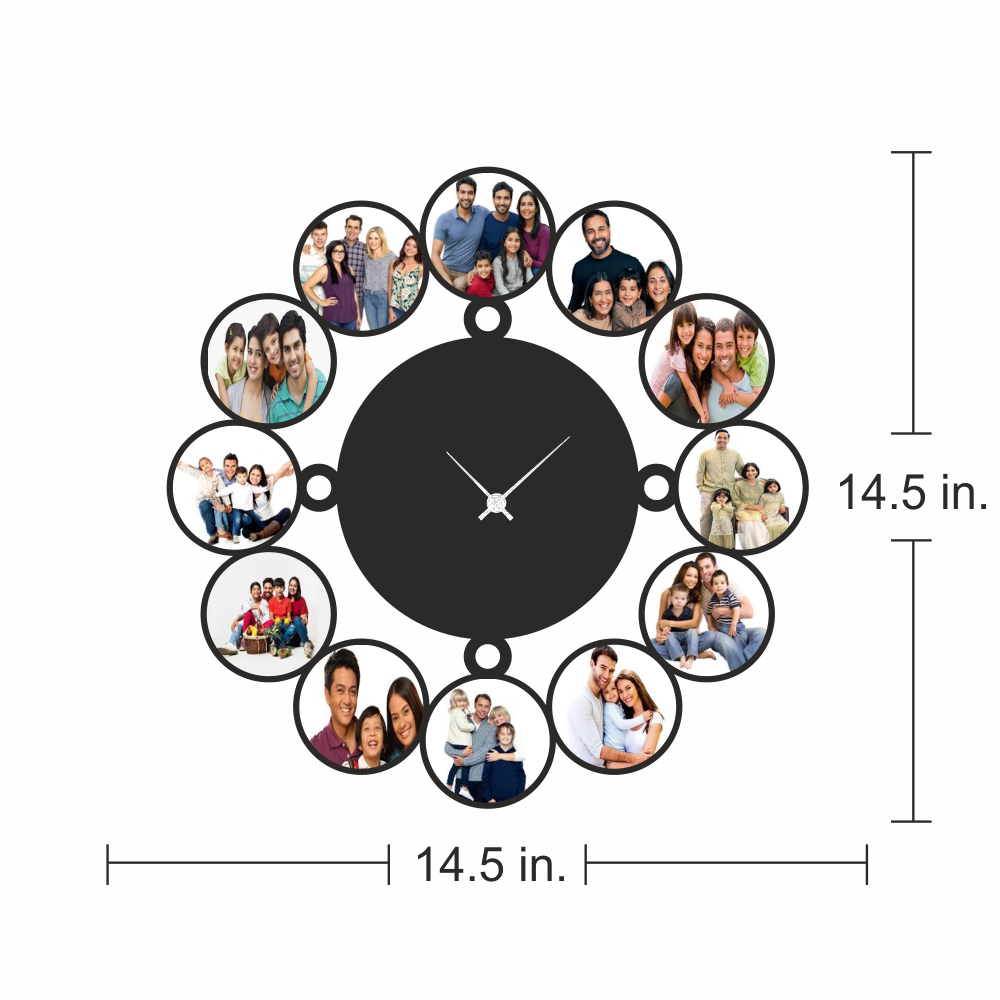 Personalized Sublimation Wall Clock – PPWC36- customize Gift – PINK PEARL